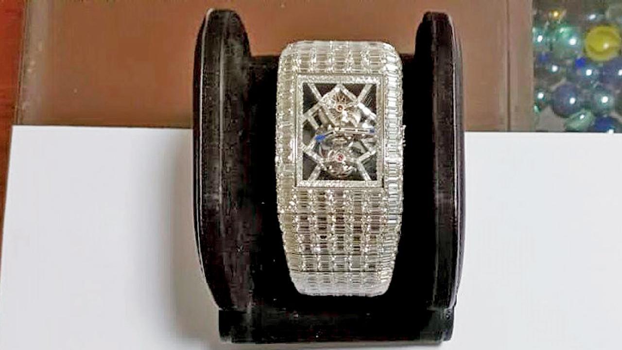 man held at delhi airport with diamond studded watch worth rs 27 crore ...
