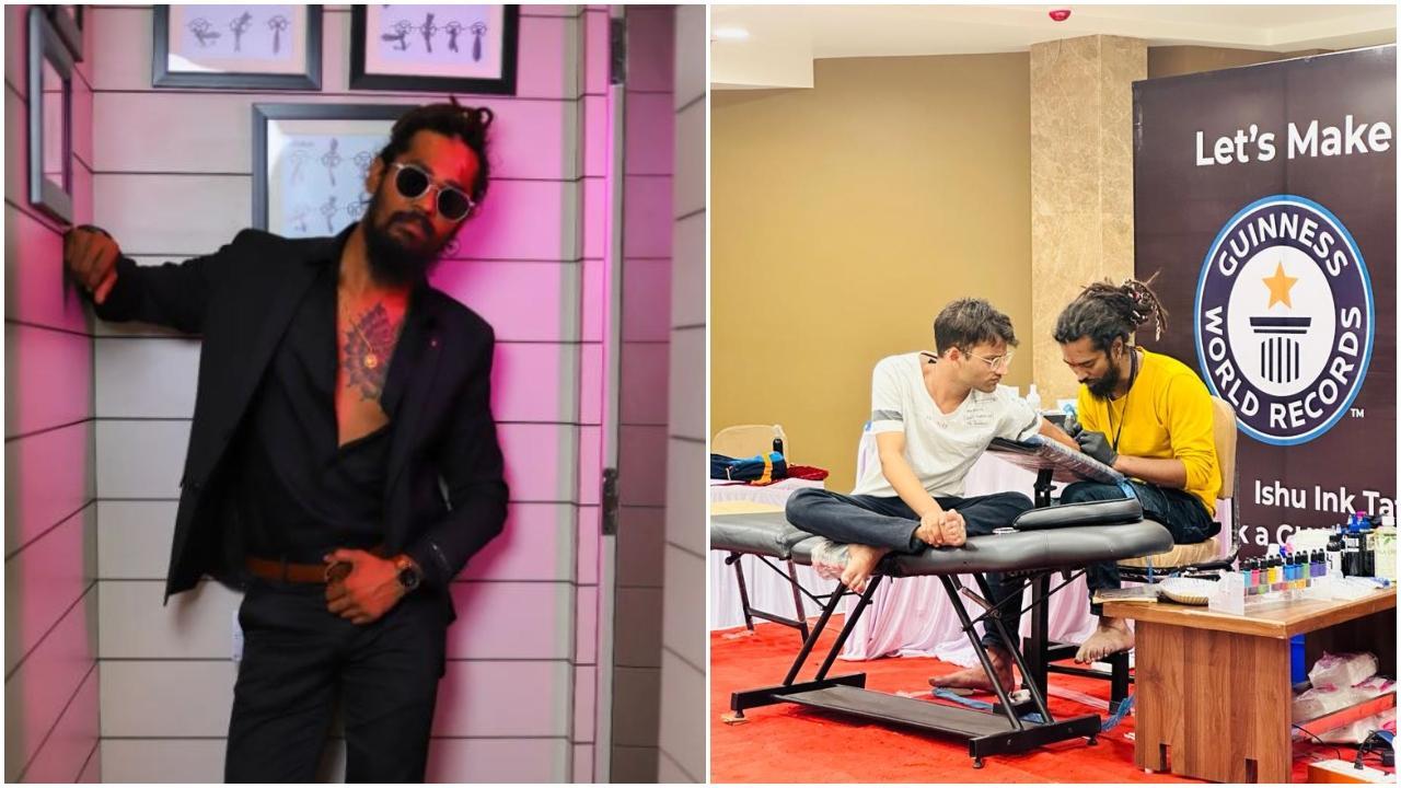 Tattoo Artist Ishan rana from vadodara, Gujarat sets Guinness book of ...