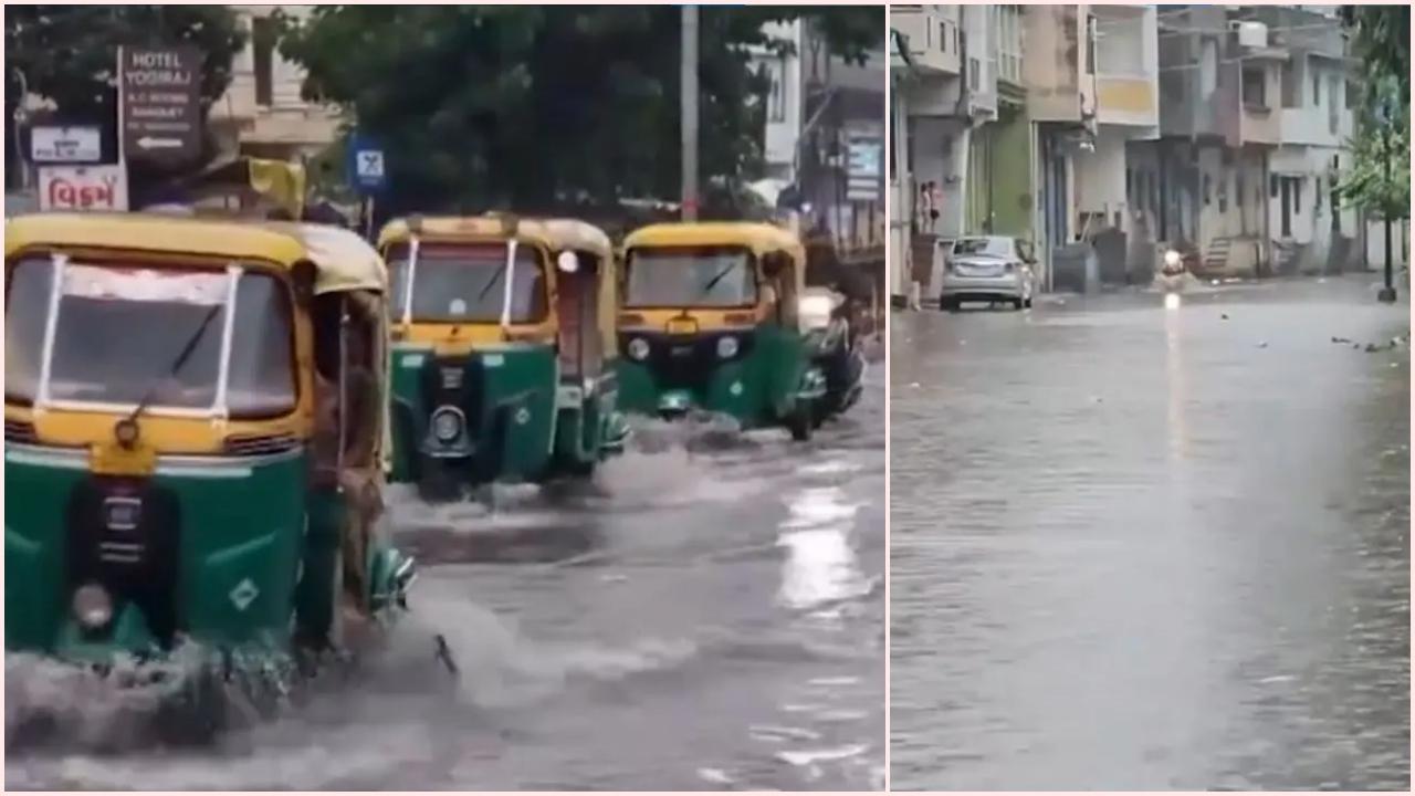 Flood-like situation in Nadiad due to torrential rain, see pictures ...